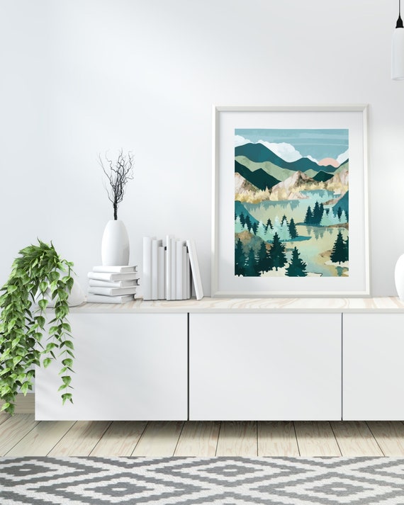 Paint by Numbers DIY Kit Adults Modern Artmountain Valley | Etsy