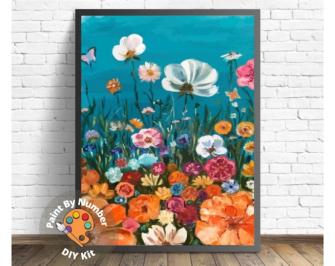 Spring Flowers Paint by Number Kit Adult, Floral Still Life Painting ...