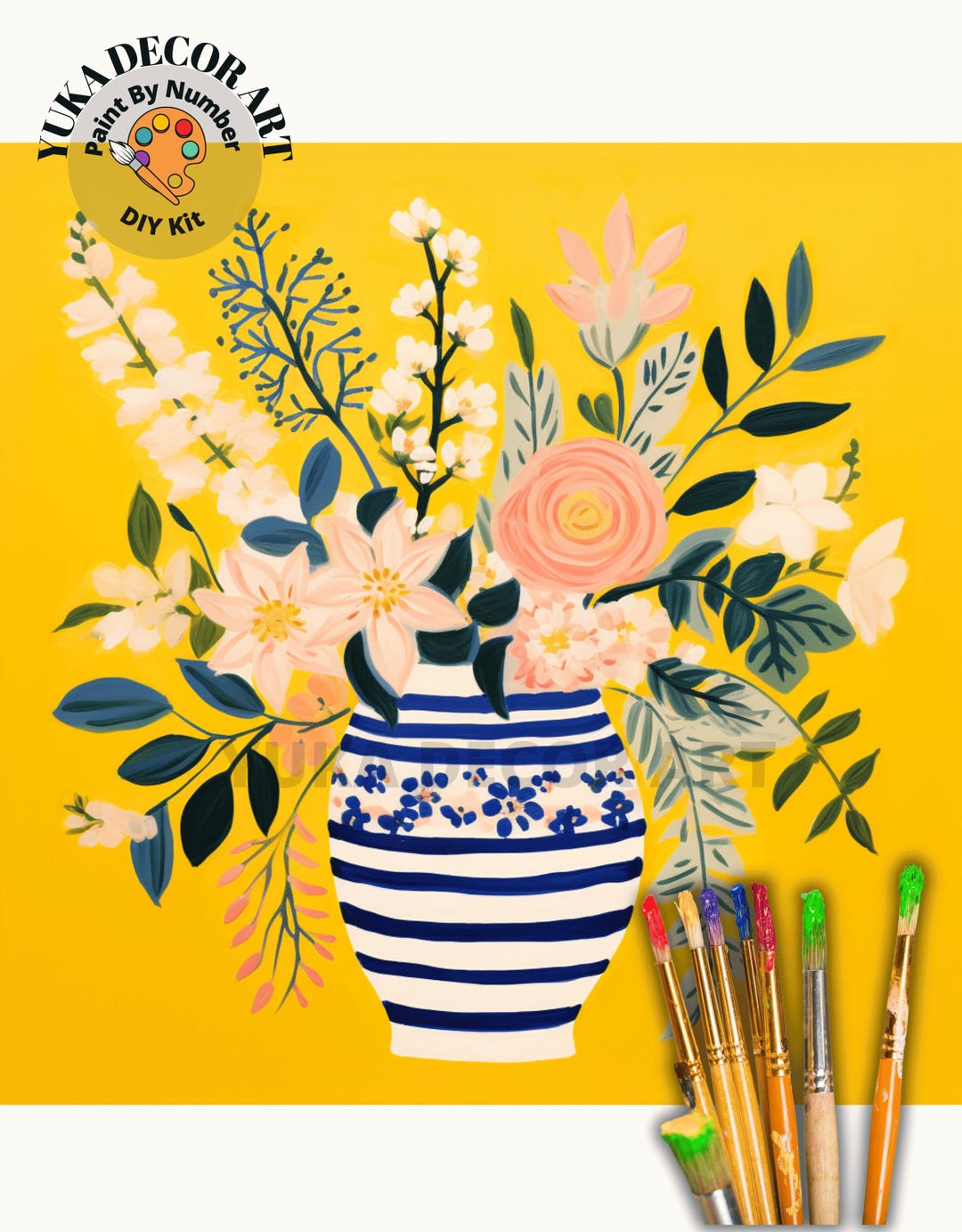 Matisse Flowers PAINT by NUMBER Kit Adult, Flowers Vase Still Life Art ...