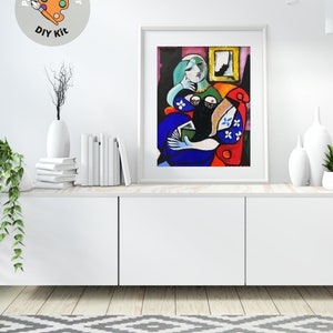 Pablo Picasso PAINT by NUMBER Kit for Adults ,woman With A Book ,easy ...