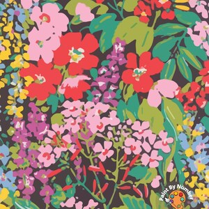Spring Garden Flowers PAINT by NUMBER Kit for Adults , Botanical Art ...