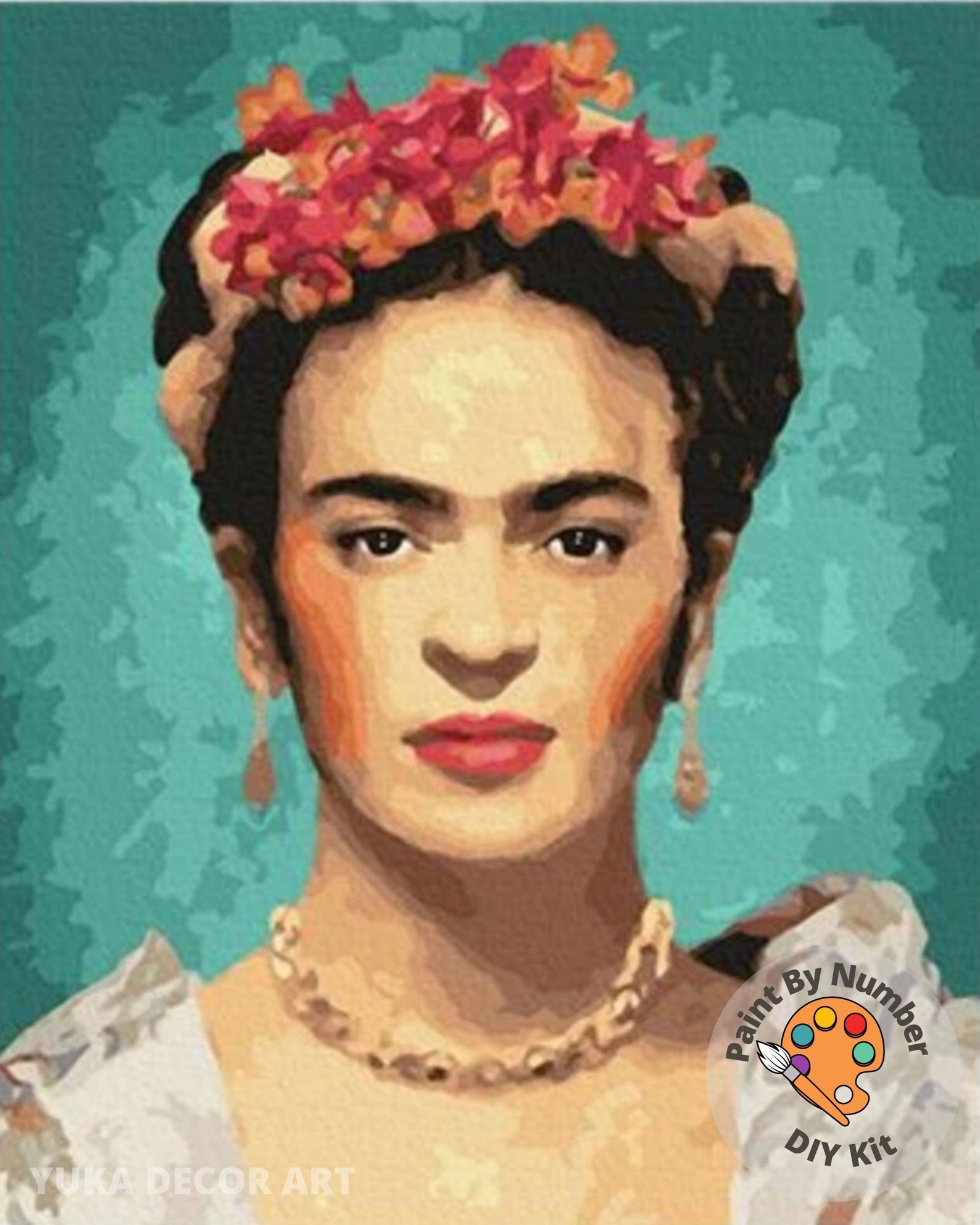 Frida Kahlo PAINT by NUMBERS DIY Kit for Adults mexican Diy - Etsy
