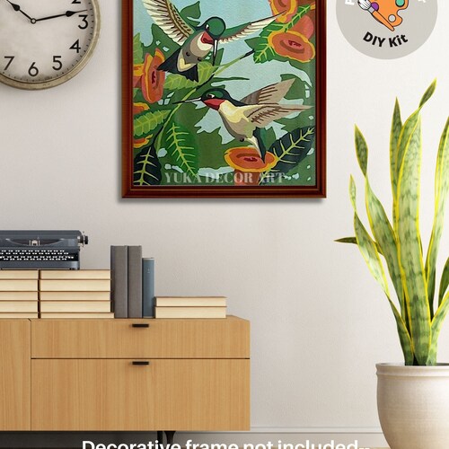 Vintage PAINT by NUMBER Kit Adult White Egret Bird DIY - Etsy