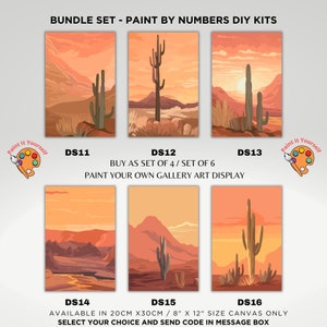 Landscape Desert PAINT by NUMBER Kit Adult, Set of 2 / 3 / 4 / 6 Kits ...