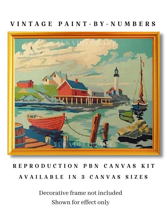 Lighthouse Vintage Style PAINT by NUMBER Kit for Adult - Etsy
