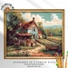 Rustic Cottage PAINT by NUMBER DIY Kit for Adult , Vintage Countryside ...