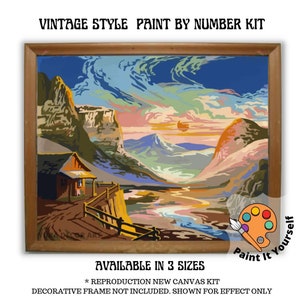 Desert Landscape PAINT by NUMBER Kit for Adult , DIY Nature Vintage ...