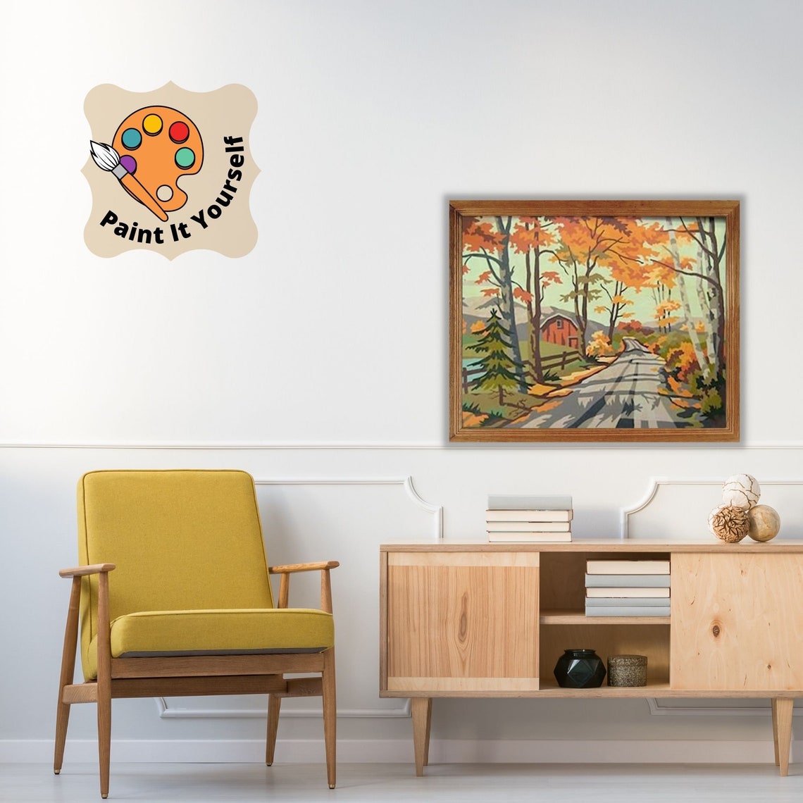 Autumn Trees PAINT by NUMBER Kit for Adult DIY Nature | Etsy