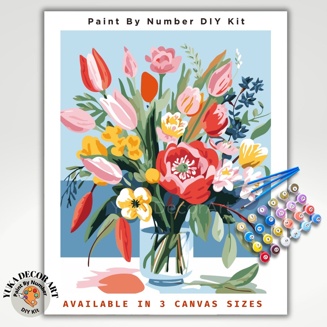 Matisse Flowers PAINT by NUMBER Kit for Adultsvase Still Life DIY ...