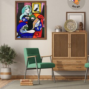 Pablo Picasso PAINT by NUMBER Kit for Adults ,woman With A Book ,easy ...