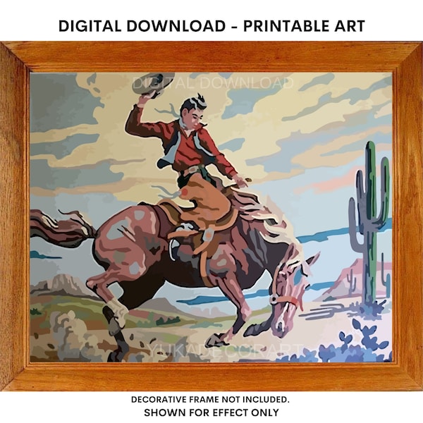 Painted Cowboy - Etsy