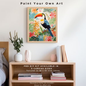 Bird PAINT by NUMBERS Kit for Adults Watercolour Style Vintage Art ...