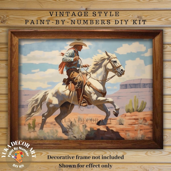 Western Paint by Number - Etsy