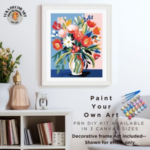Matisse Flowers PAINT by NUMBER Kit for Adults vase Still Life DIY ...