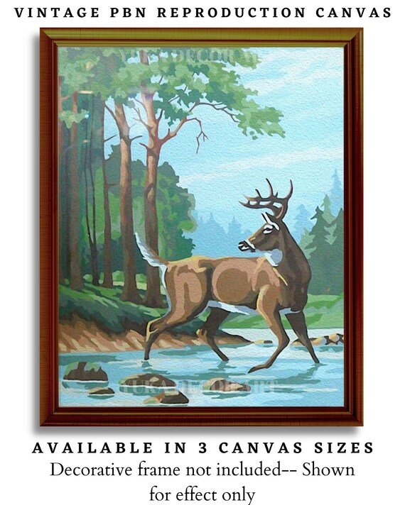 Forest Deer PAINT by NUMBER Kit Adult Mountain Forest - Etsy