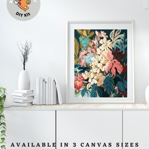 Spring Flowers PAINT by NUMBER Kit for Adults Minimalist Botanical ...