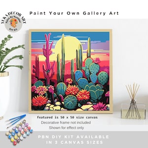 Southwestern Desert PAINT by NUMBER Kit Adult Painting Landscape Retro ...