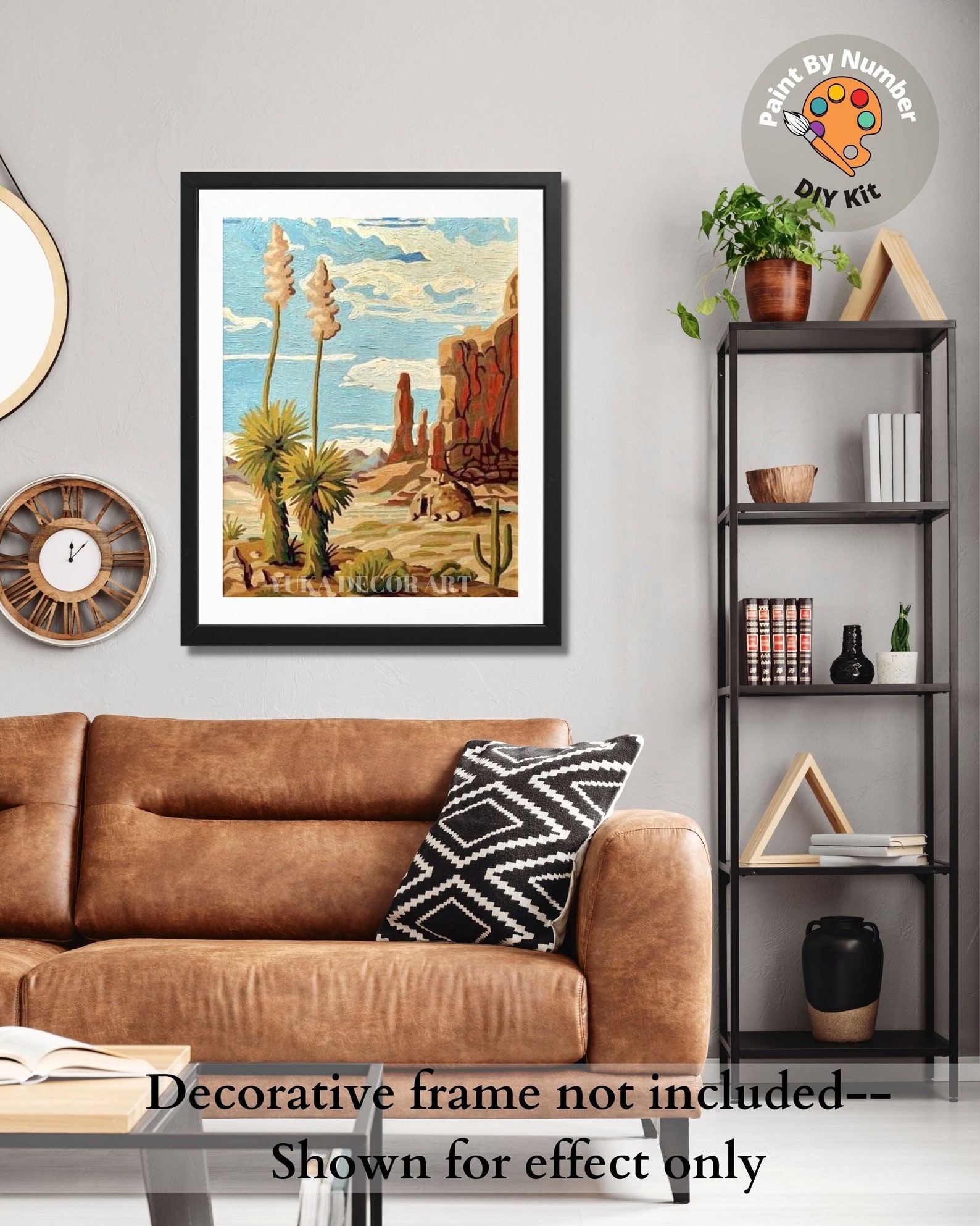 Vintage Inspired PAINT by NUMBER Kit Adult, Desert Canyon Rock Painting ...