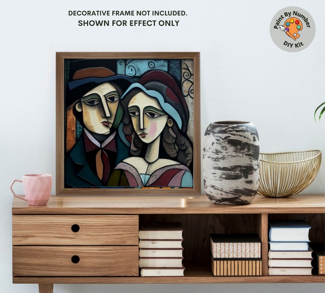 Picasso Inspired PAINT by NUMBER Kit Adult, Couple Portrait , Muted ...