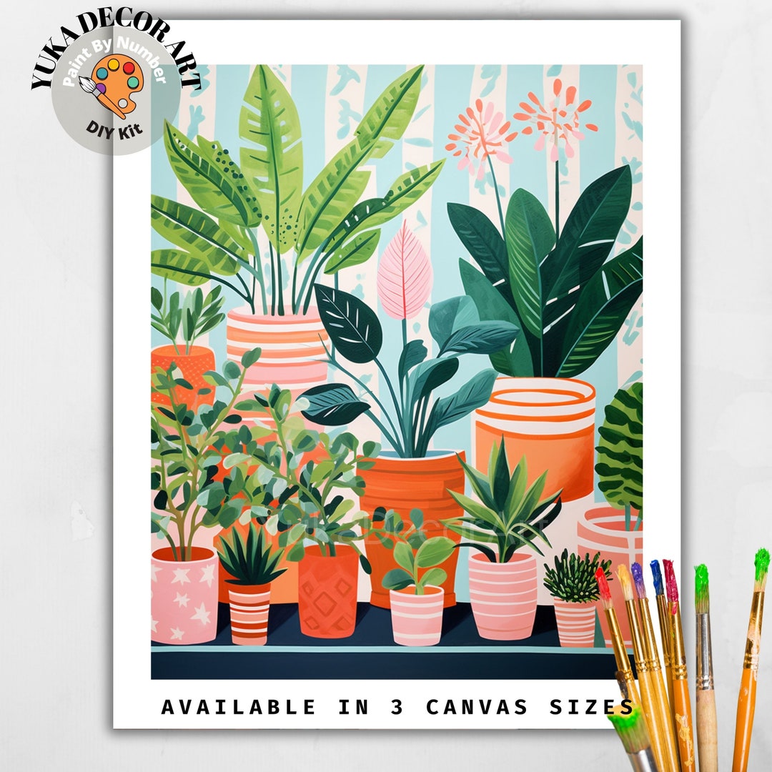 House Plants PAINT by NUMBERS Kit for Adults minimalistic Chic DIY ...
