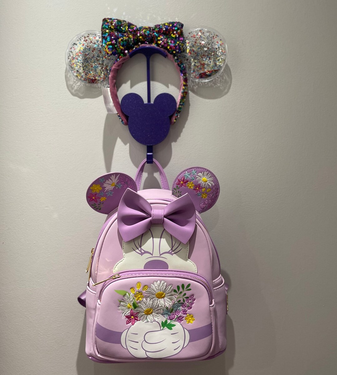 Extra Large Mickey Bag and Ear Holder Wall Mounted - Etsy