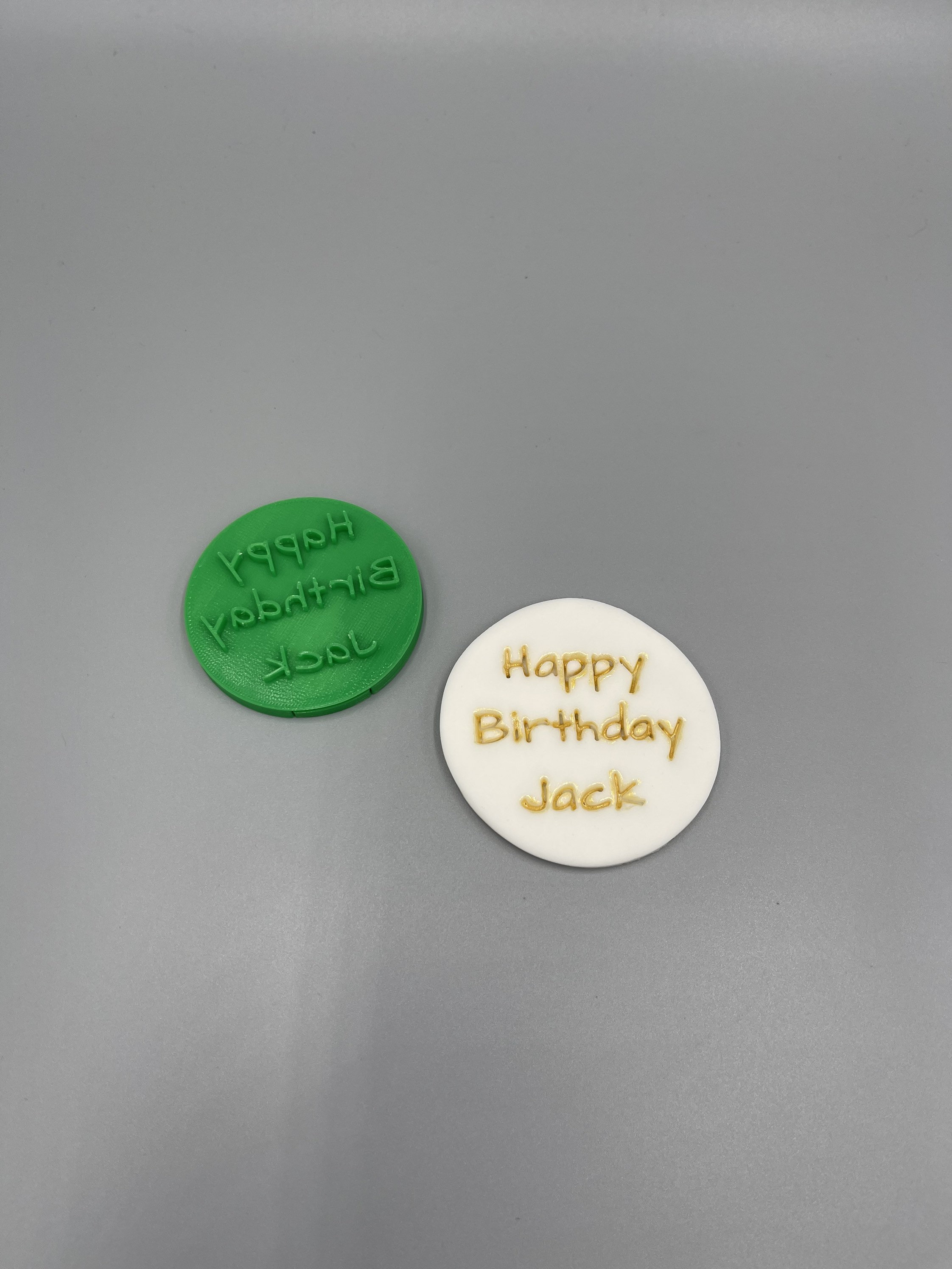 Happy Birthday insert Name 3D Printed Fondant Press With Handle - Etsy