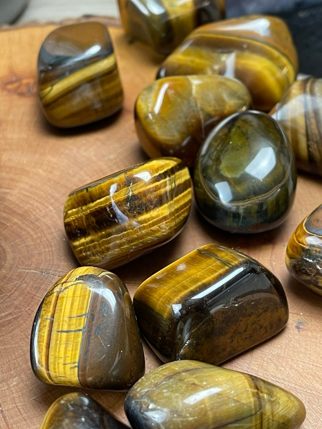 Tiger Eye Tumbled Stone - Etsy