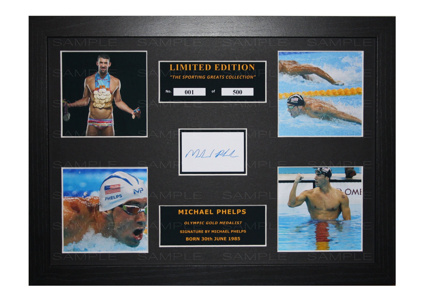 Michael Phelps Signed Mounted and Framed Limited Edition Print - Etsy UK