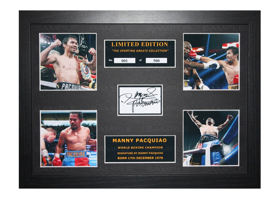 Manny Pacquiao Signed Mounted and Framed Limited Edition Print - Etsy UK