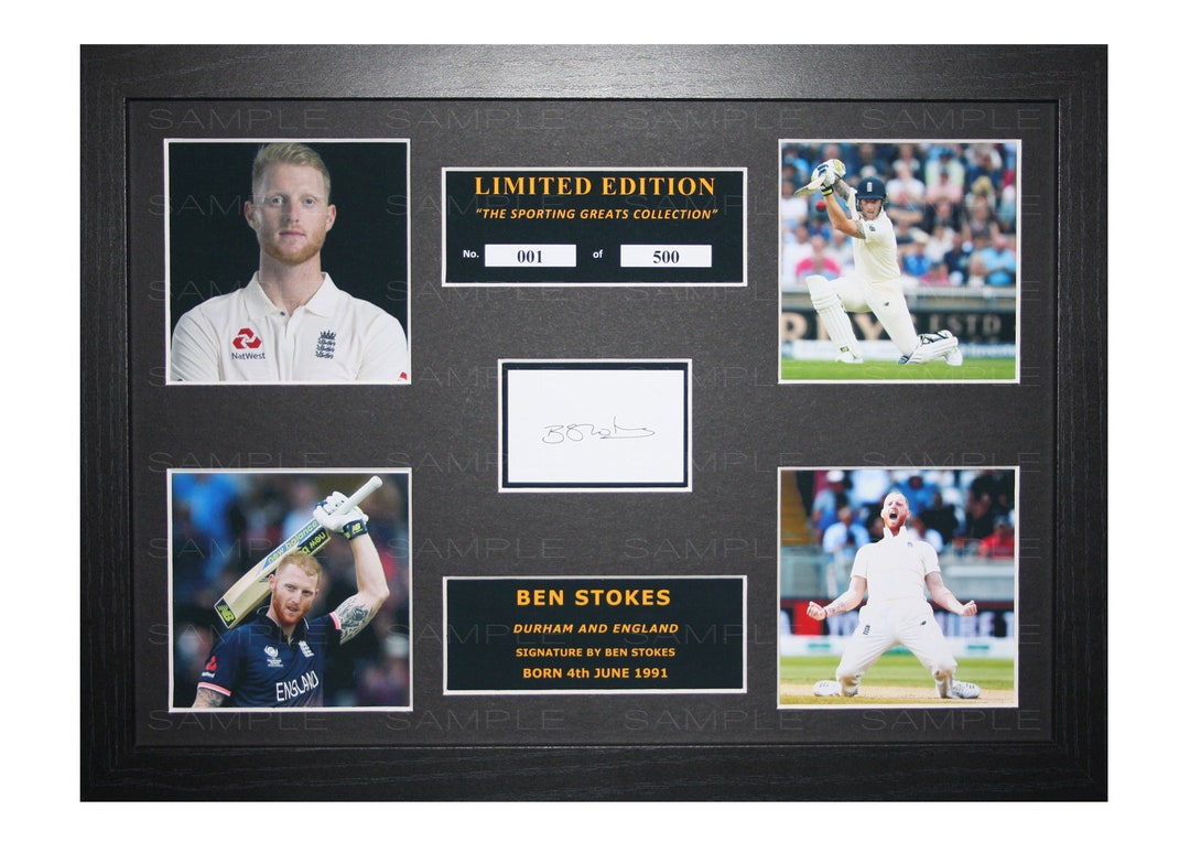 Ben Stokes Signed Mounted and Framed Limited Edition Print - Etsy UK