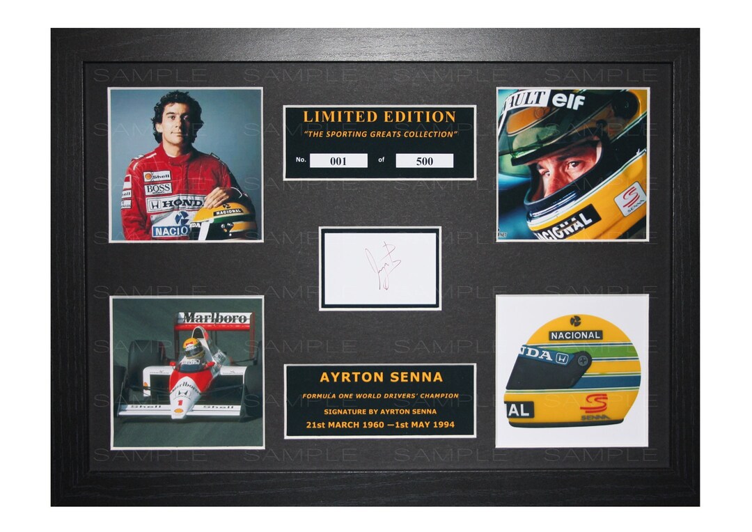 Ayrton Senna Signed Mounted and Framed Limited Edition Print - Etsy