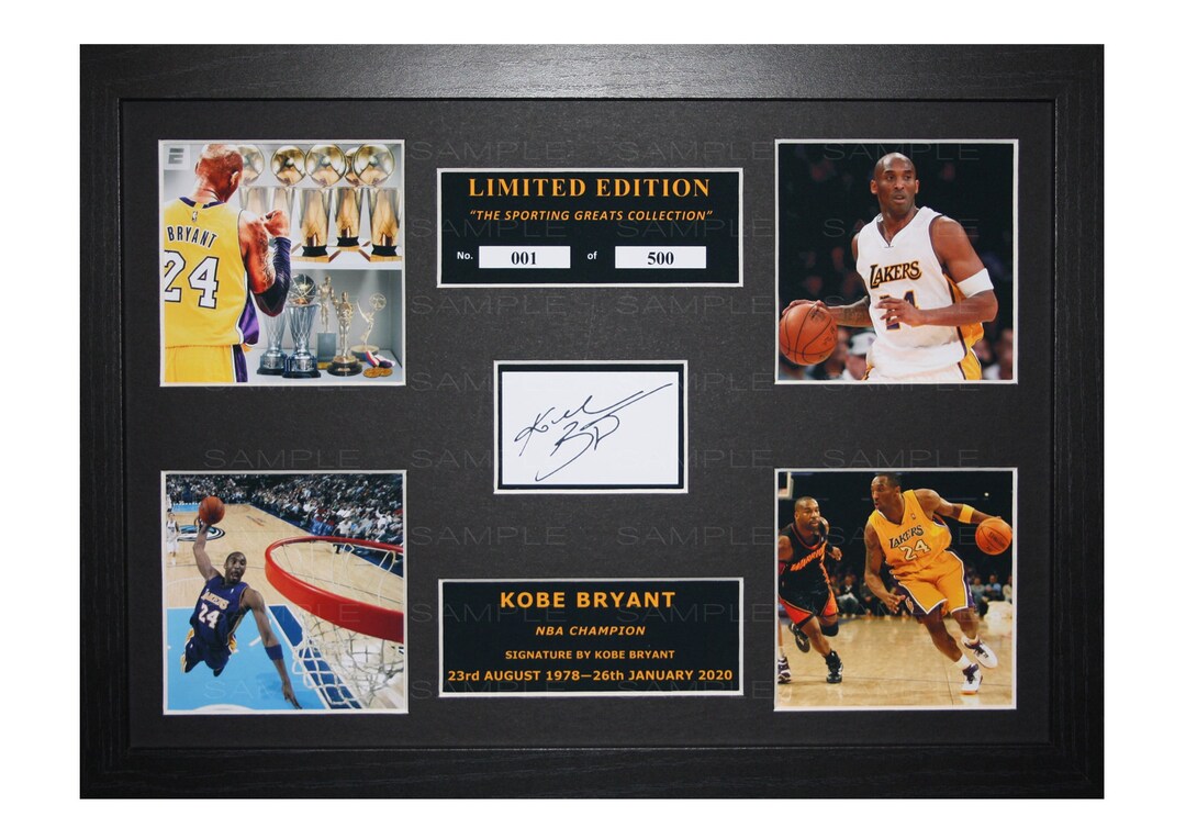Kobe Bryant Signed Mounted and Framed Limited Edition Print - Etsy UK