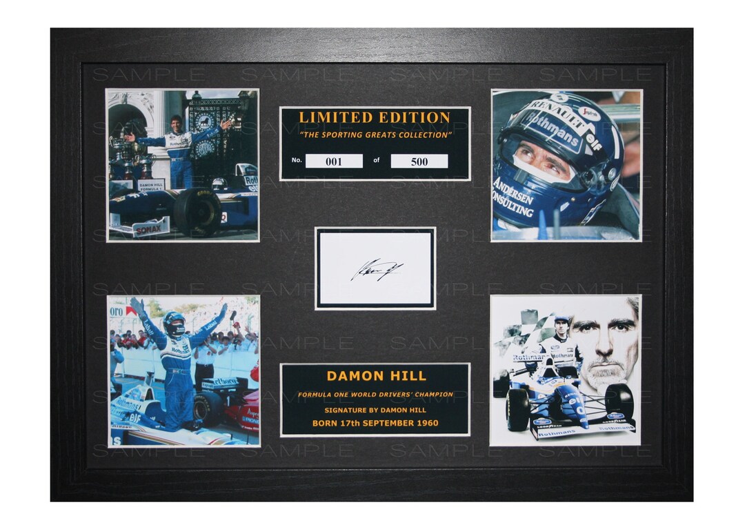 Damon Hill Signed Mounted and Framed Limited Edition Print - Etsy UK