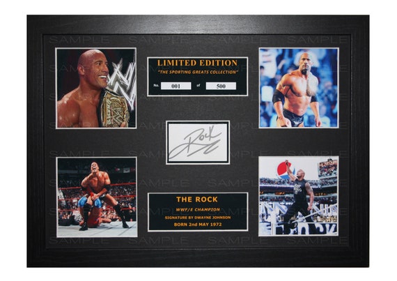 The Rock Signed Mounted and Framed Limited Edition Print - Etsy UK
