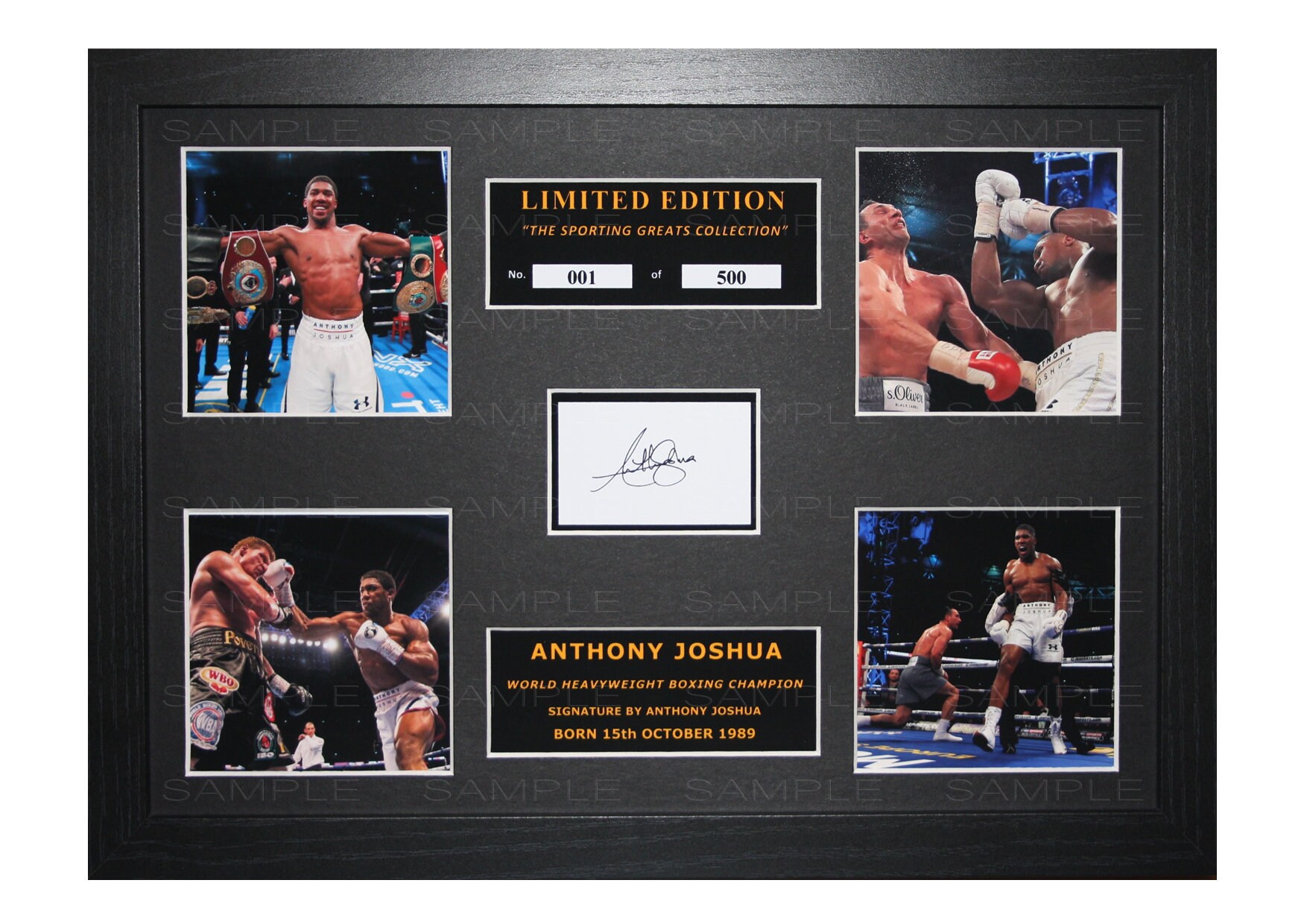 Anthony Joshua Signed Mounted and Framed Limited Edition Print - Etsy UK