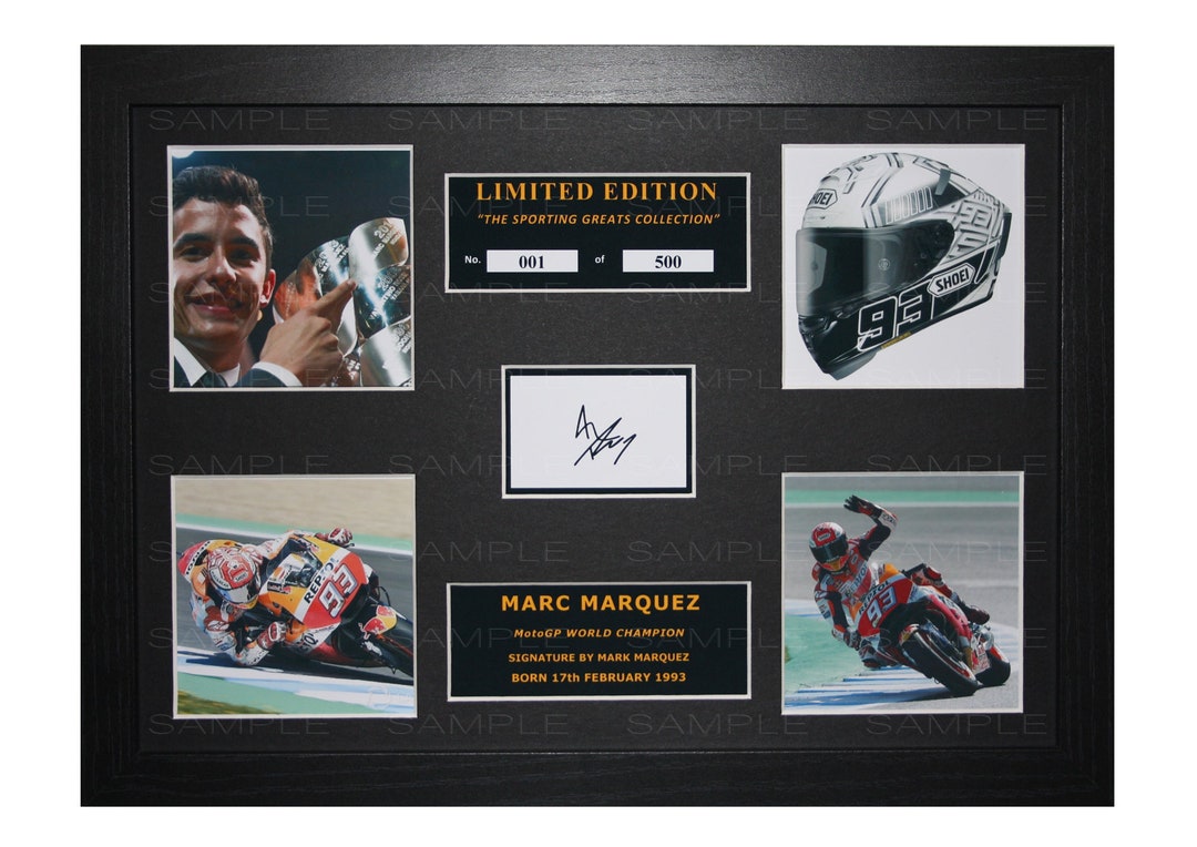Marc Marquez Signed Mounted and Framed Limited Edition Print - Etsy UK