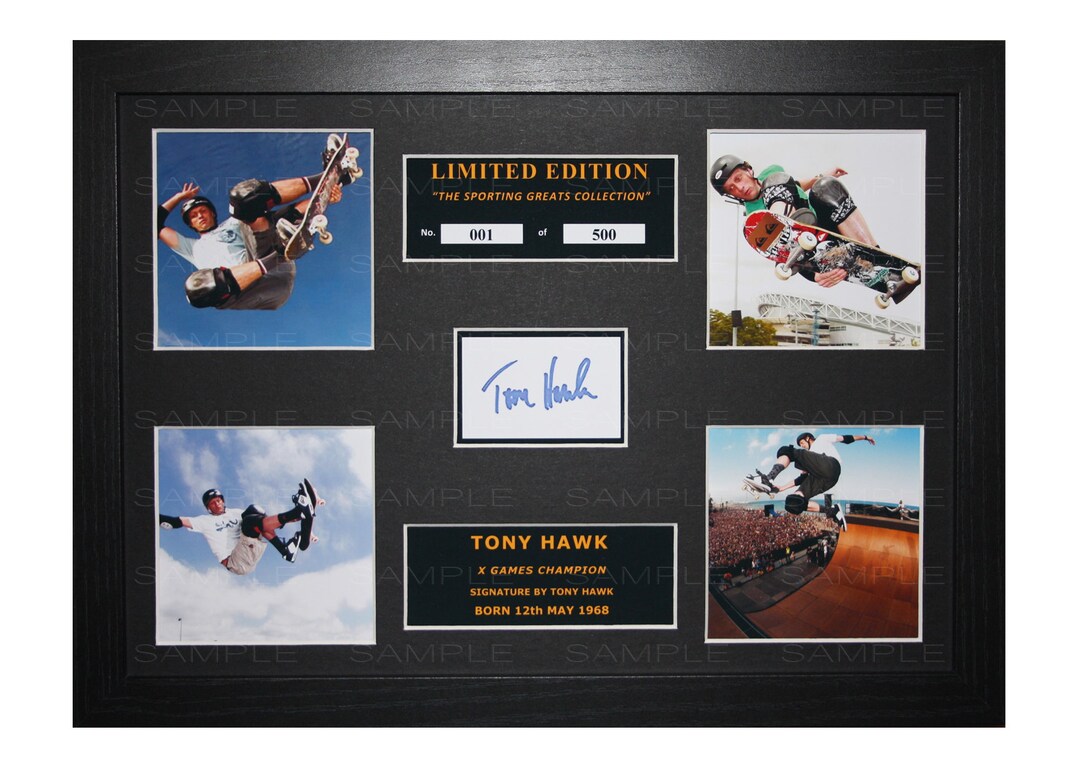 Tony Hawk Signed Mounted and Framed Limited Edition Print - Etsy