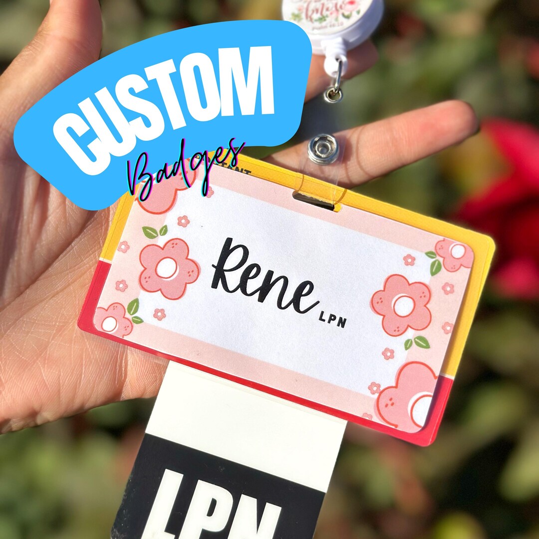 Custom Name Badge, Personalized Name Badge, Custom Nurse Badge, Badge ...