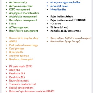PARAMEDIC Prompt Cards - Student Paramedic FLASH CARDS - Printable ...