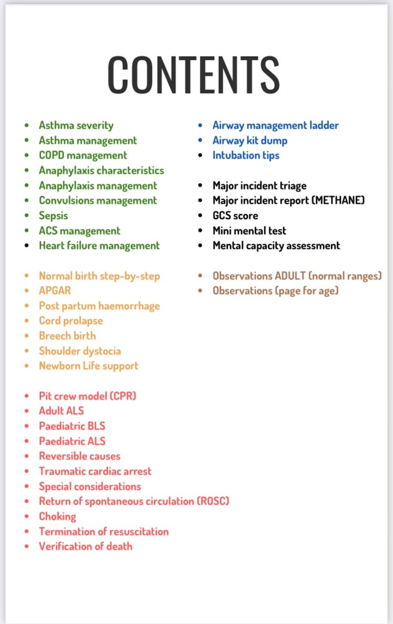 PARAMEDIC Prompt Cards - Student Paramedic FLASH CARDS - Printable ...