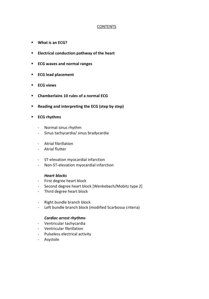 ECG NOTES - Printable! - Etsy