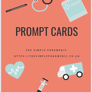 PARAMEDIC Prompt Cards - Student Paramedic FLASH CARDS - Printable ...