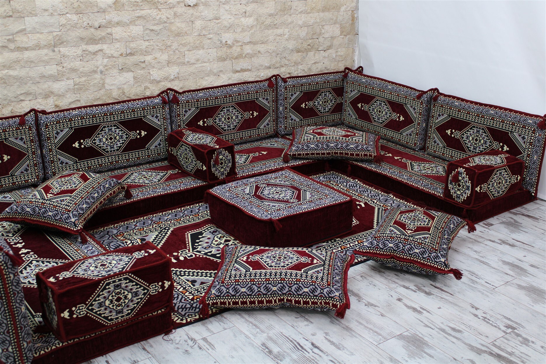U Shaped Arabic Floor Seating Sofa, U Shaped Arabic Living Room ...