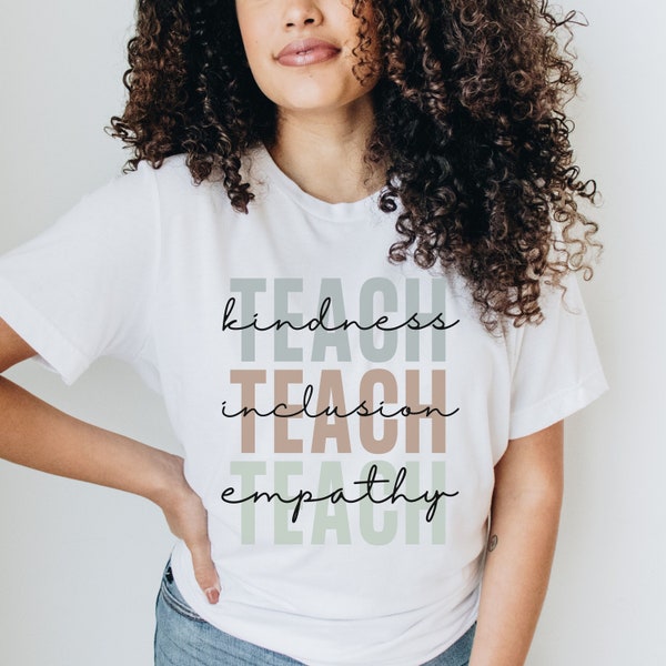 Teach Kindness Inclusion Empathy Svg - Etsy