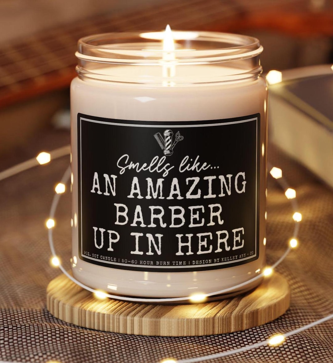 Barber Christmas Gift, Barber Gifts, Barber Gift for Men, Barber Candle ...