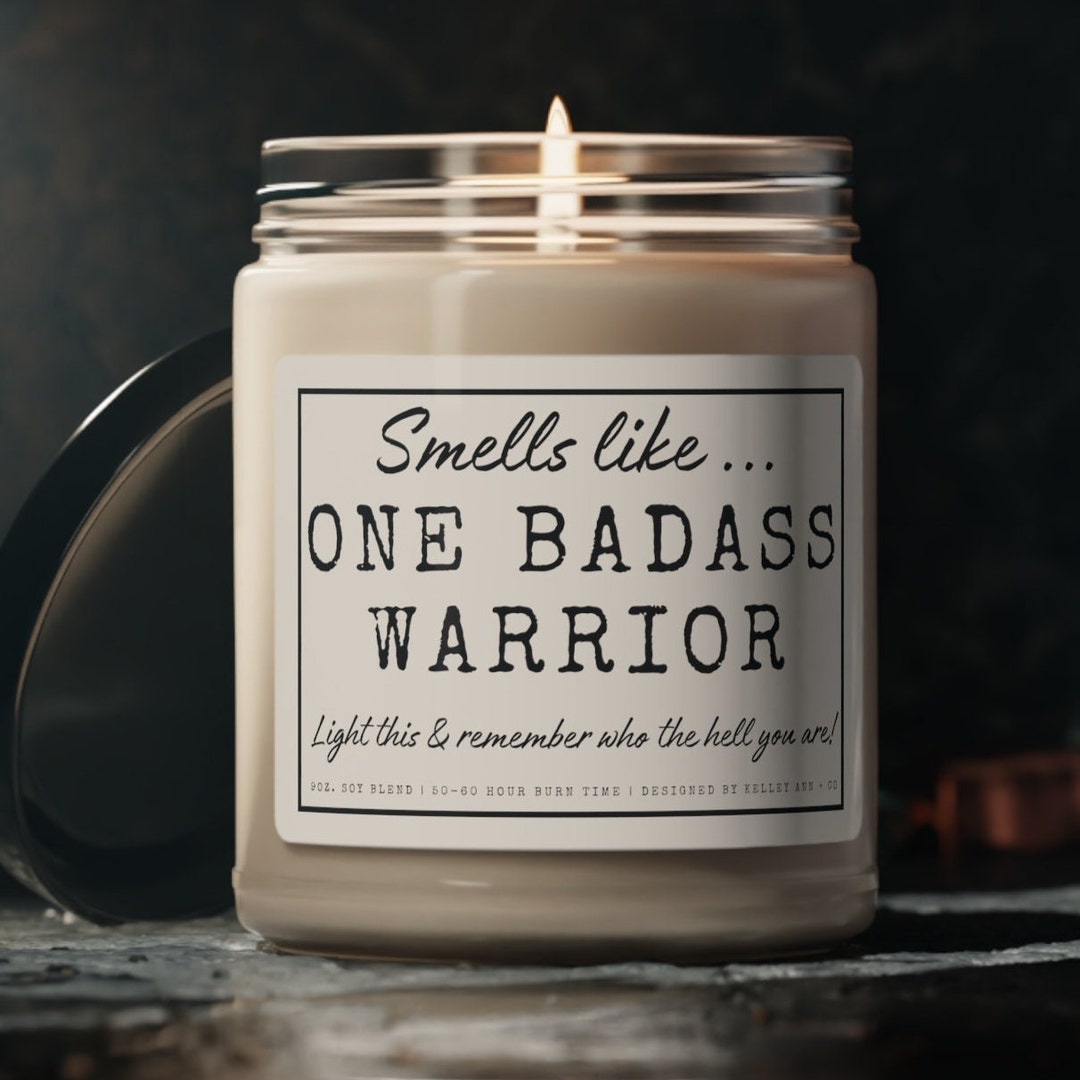 Warrior Gift, Motivational Candle, Encouragement Gift, Encouragement ...