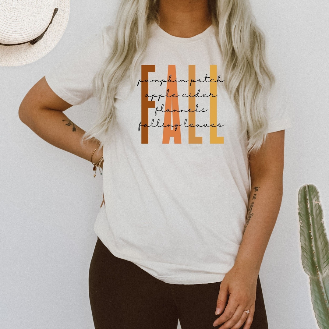 Fall T Shirt Cute Fall Shirts Womens Fall Shirts Fall Plus Size Shirts ...