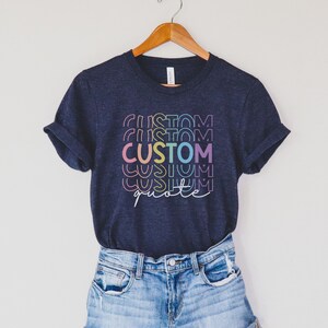 Custom Text Shirt, Personalized T Shirt, Custom Matching Shirts, Make ...