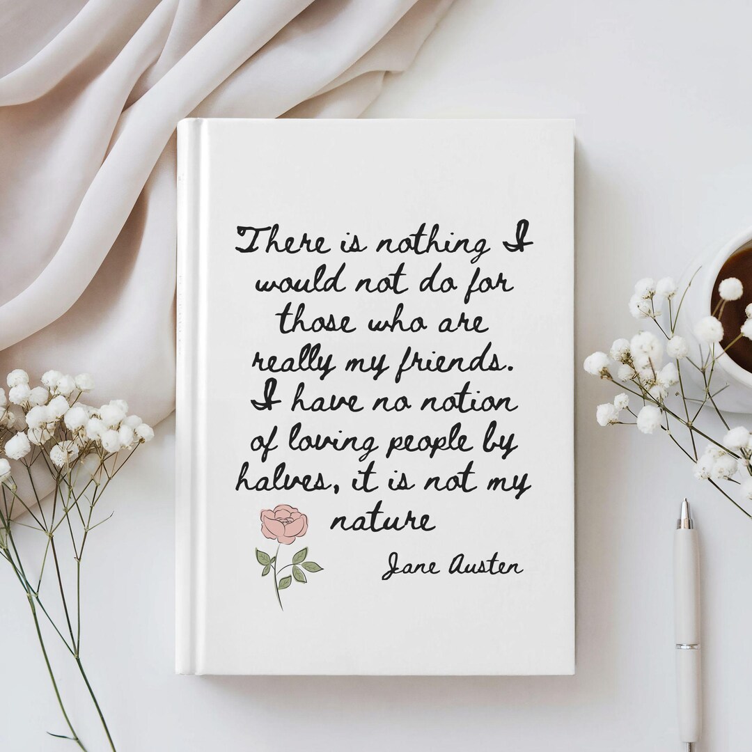 Jane Austen Journal, Poem Journal, Literature Gifts, Jane Austen Quote ...