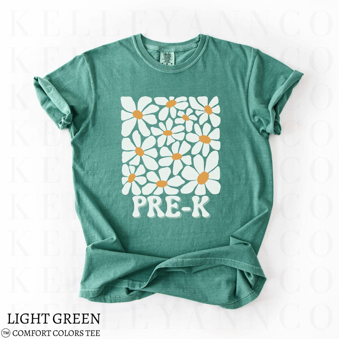 Pre-k Teacher Shirt Comfort Colors, Pre-k Teacher Shirts, Pre-k Squad ...
